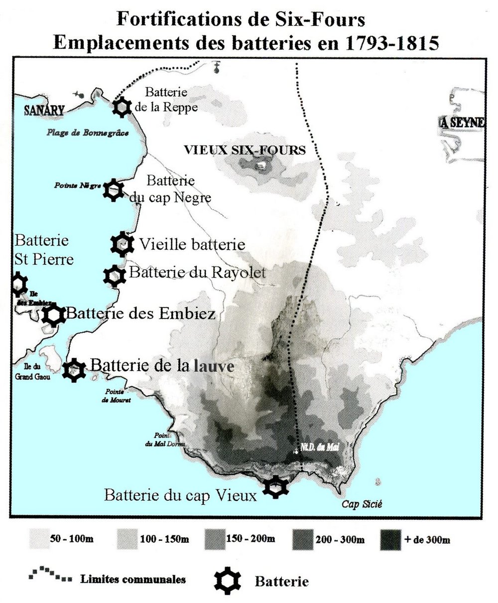 Lieux et monuments : La batterie du Cap Nègre
